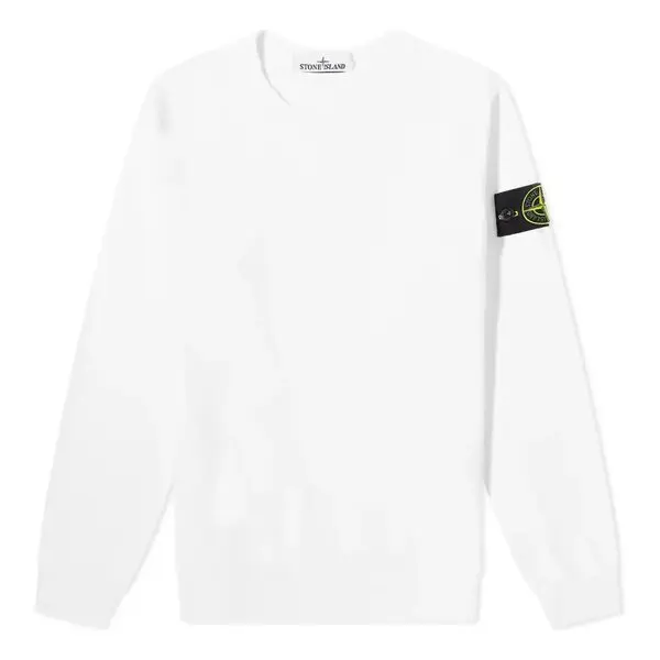 Stone Island Garment Dyed Crew Sweatshirt - White