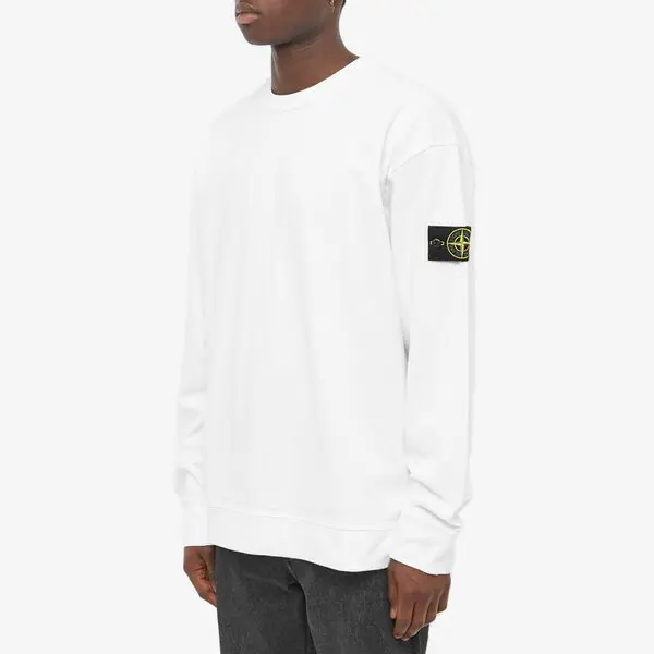 Stone Island Garment Dyed Crew Sweatshirt - White