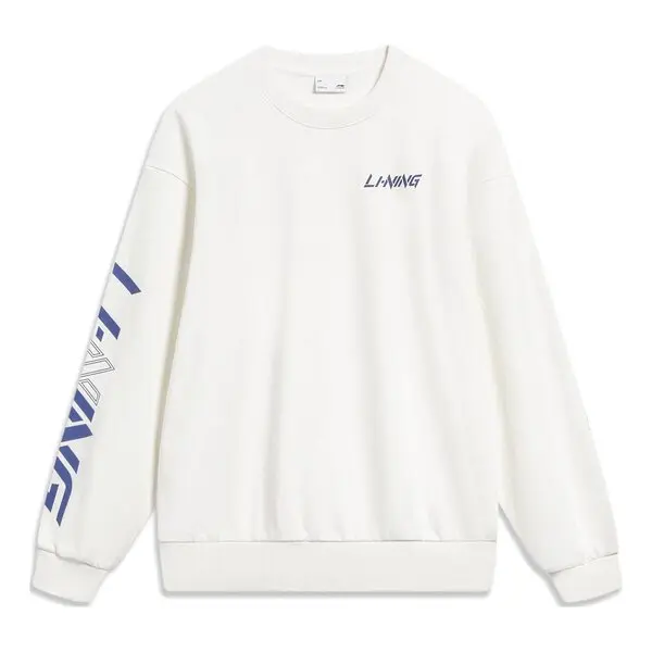 LI-NING Graphic Sweatshirt Awdt607-7 - White/blue