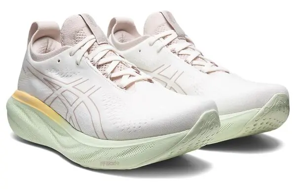 Asics Gel-nimbus 25 Athletic Sneakers - Grey/yellow/green