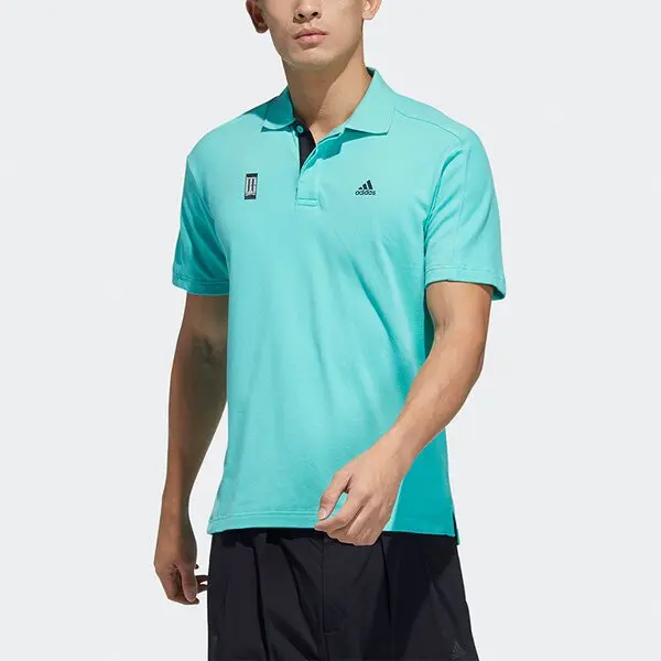 Adidas Series Logo Solid Color Short Sleeve Polo Shirt