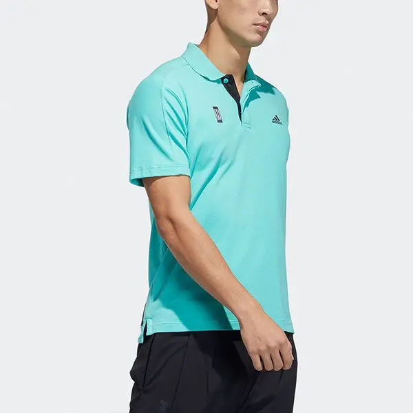 Adidas Series Logo Solid Color Short Sleeve Polo Shirt