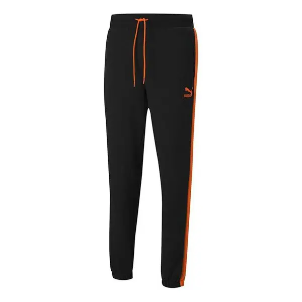 PUMA Iconic T7 Relaxed Pants 'black - Black/orange