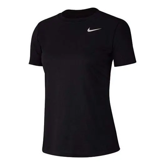 Nike Quick Dry Round Neck Short Sleeve Pullover - Black