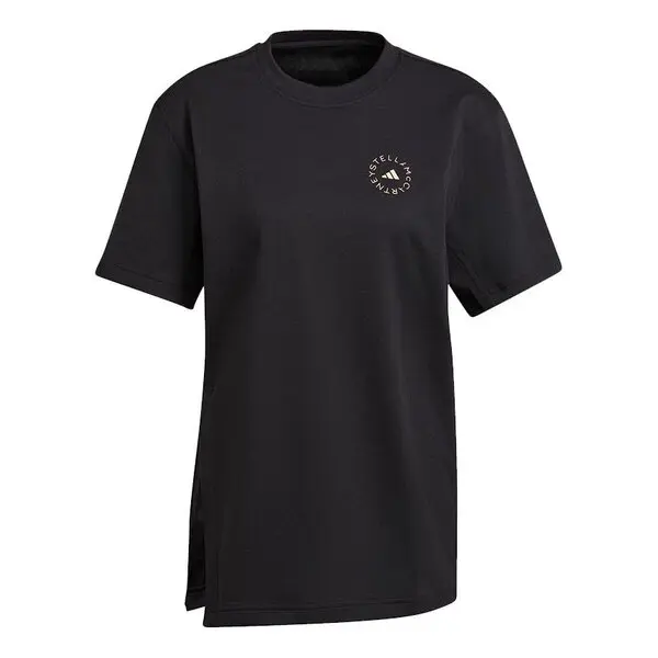 Adidas By Stella Mccartney Round Neck Short Sleeve T-shirt - Black