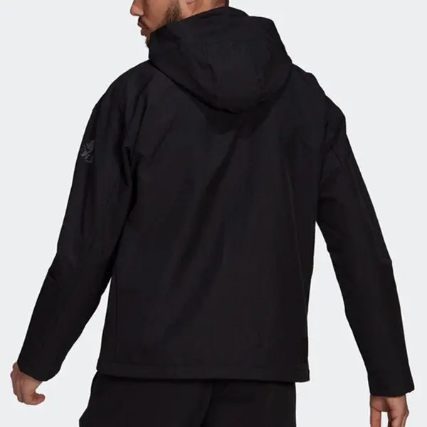 Adidas Hooded Jacket With Drawstring And Logo Detail