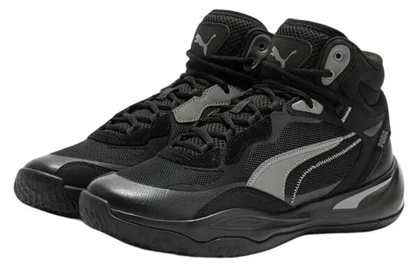 PUMA Playmaker Pro Mid Sneakers - Black