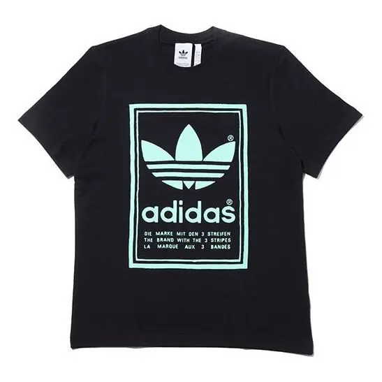 Adidas Originals Printing Casual Short Sleeve - Black