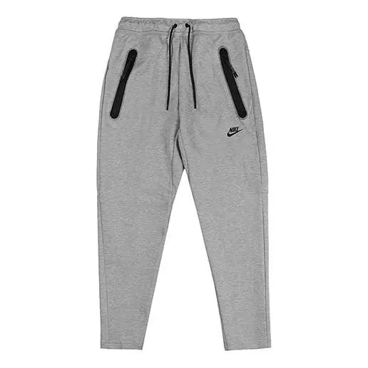 Nike Tech Fleece Casual Sports Drawstring Long Pants Dark Grey - Gray
