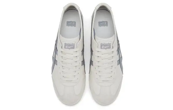Onitsuka Tiger Mexico 66 "vintage Running Style" Lace-up Leather Sneakers - White/grey/blue