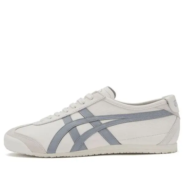 Onitsuka Tiger Mexico 66 "vintage Running Style" Lace-up Leather Sneakers - White/grey/blue