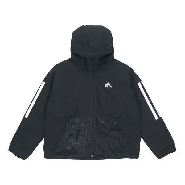 Adidas 3-stripes Hooded Winter Jacket - Black