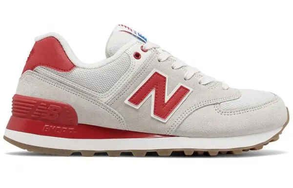 NEW BALANCE 574 Low Top Sneakers - Grey/red