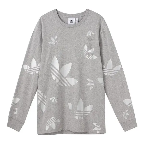 Adidas Trefoil Print Long Sleeve Pullover