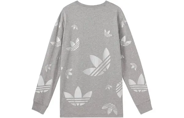 Adidas Trefoil Print Long Sleeve Pullover