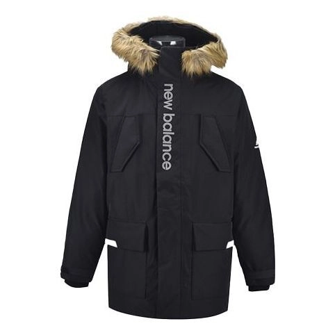 NEW BALANCE Parka Jacket With Hood - Black