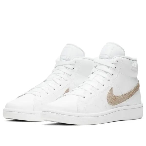 Nike Court Royale 2 Mid Snakeskin Swoosh Sneakers - White