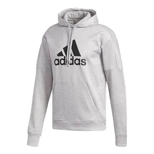 Adidas Pullover Hoodie With Logo - Grey