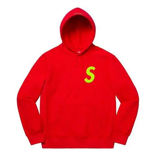 Supreme S Logo Hooded Sweatshirt - Red