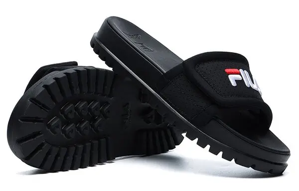FILA Flat Heel Sports Slides With Logo Detailing