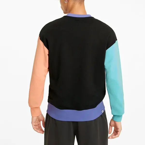 PUMA Graphic Crew Neck Colorblock Sweater