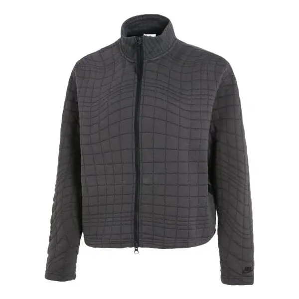 Nike Ss22 Full-length Zipper Cardigan Jacket Gray - Grey