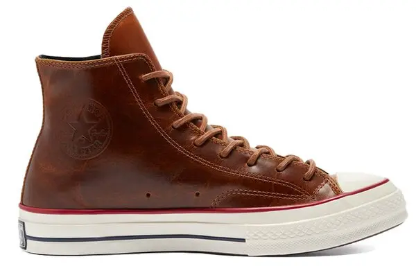 CONVERSE Chuck 70 High Top Leather Sneakers - Brown