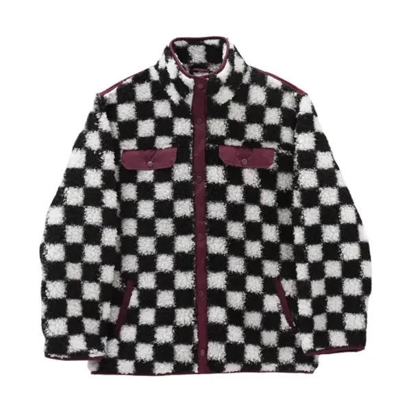 VANS Checkerboard Polar Fleece Jacket - Blackwhite