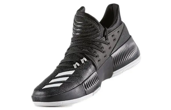 Adidas D Lillard 3 High Top Lace-up Basketball Sneakers - Black