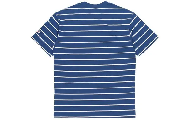 Nike Sports Stripe Round Neck Short Sleeve - Blue
