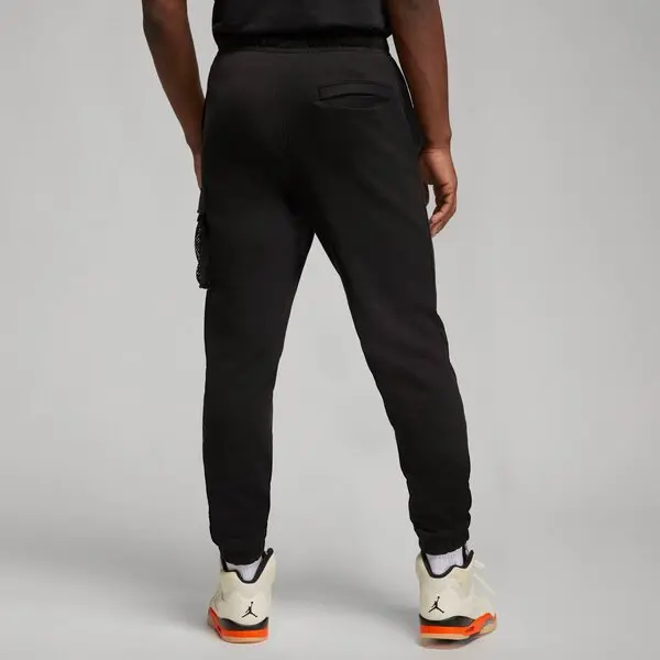 JORDAN Jumpman Solid Color Mesh Big Pocket Breathable Lacing Sports Pants Black