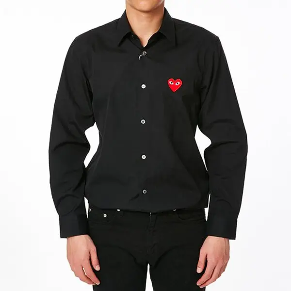 Play Comme Des Garcon Red Emblem Button Down