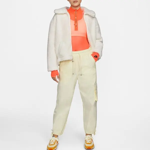 Nike Lamb's Wool Lapel Jacket - White