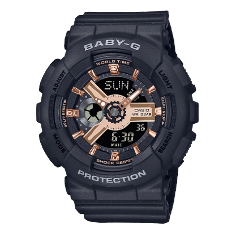 Casio Baby-g Rose Gold Watch - Black