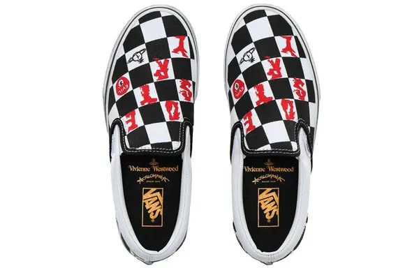 VANS X Vivienne Westwood Anglomania Slip-on Sneakers - Black/white