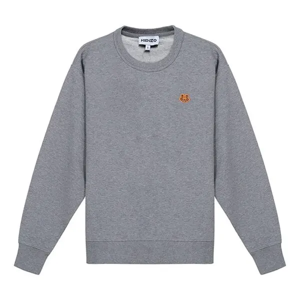 Kenzo Embroidered Tiger Logo Crewneck Sweatshirt - Grey