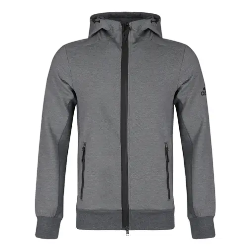 Adidas Double Knit Hooded Jacket - Grey