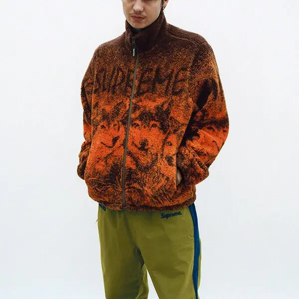 Supreme Ss19 Wolf Fleece Jacket - Orange