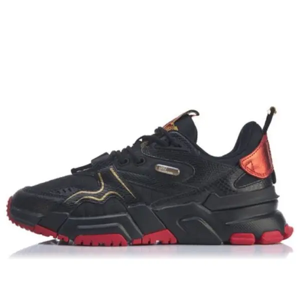 LI-NING 001 Support Classic Casual Shoes - Blackred