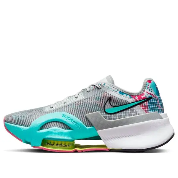 Nike Zoom Superrep 3 "graffiti Graphics" Athletic Sneakers - Grey/blue