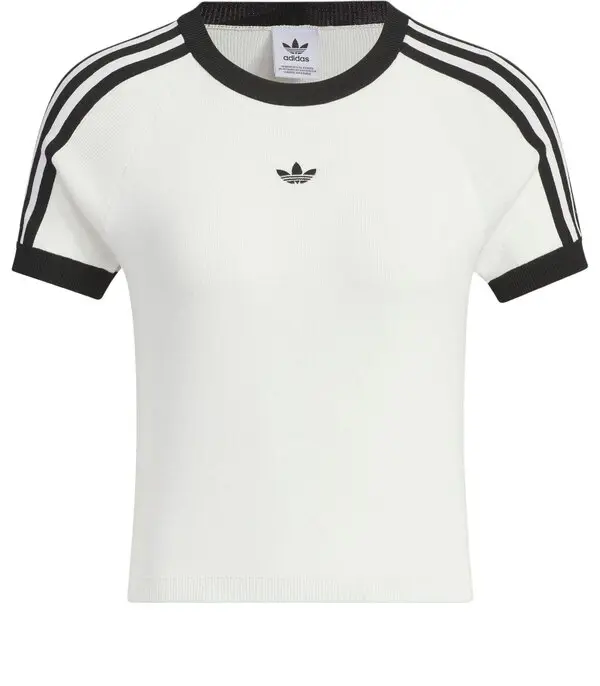 Adidas Originals 3-stripes Graphic Knit T-shirt - White/black