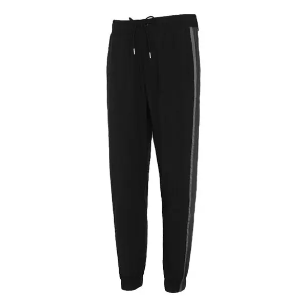 Nike Side Splicing Running Sports Woven Bundle Feet Pants - Black