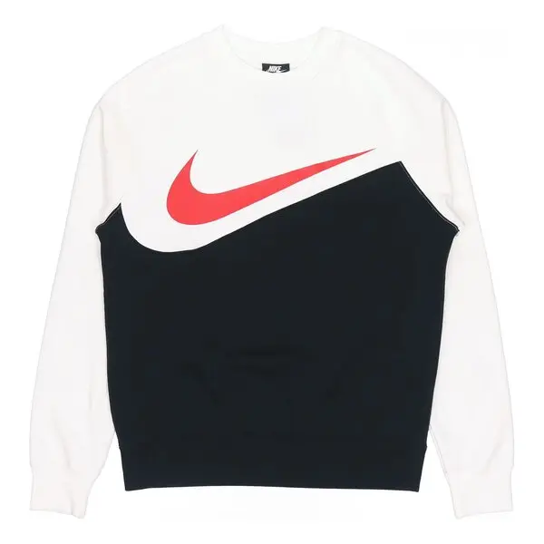 Nike Swoosh Crewneck Pullover - Blackwhite