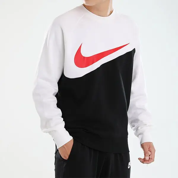 Nike Swoosh Crewneck Pullover - Blackwhite