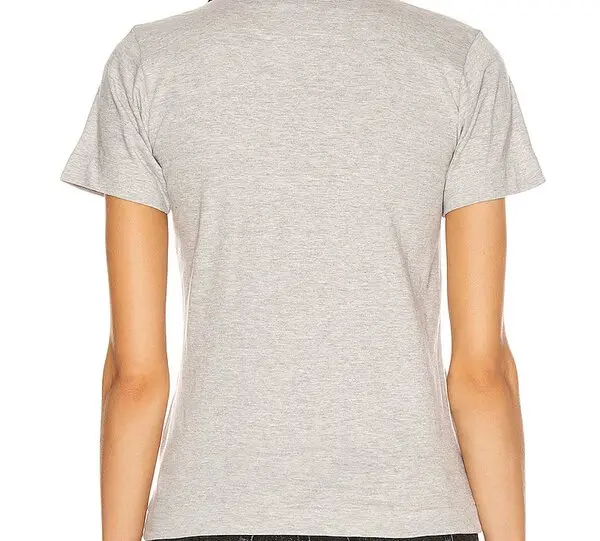 Play Comme Des Garcon Large Red Heart Logo T-shirt - Grey
