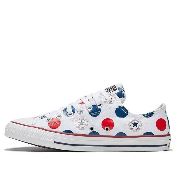 CONVERSE Chuck Taylor All Star Polka Dot Sneakers - White/red/blue