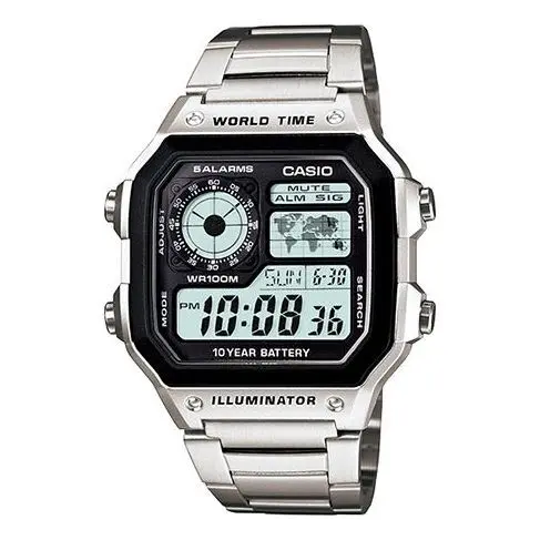 Casio G-shock Digital Stainless Steel Watch - Silver