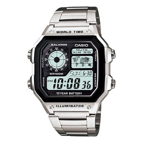 Casio G-shock Digital Stainless Steel Watch - Silver