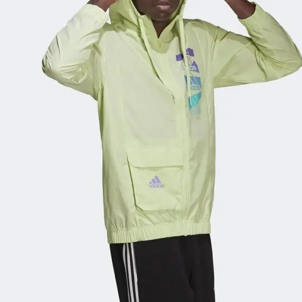 Adidas Alphabet Logo Hooded Windbreaker Jacket