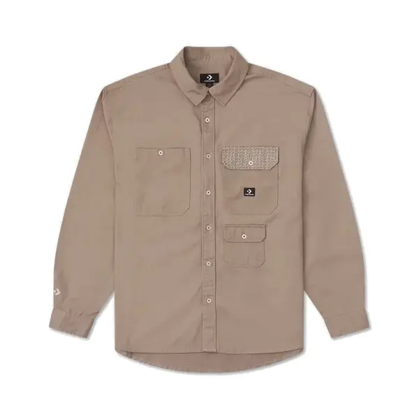 CONVERSE Yotd Woven Shirt Asia Sizing - Tan